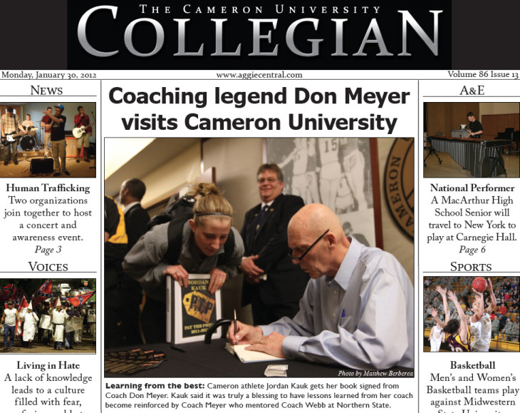 The Cameron University Collegian, Jan. 30, 2012 | Aggie Central