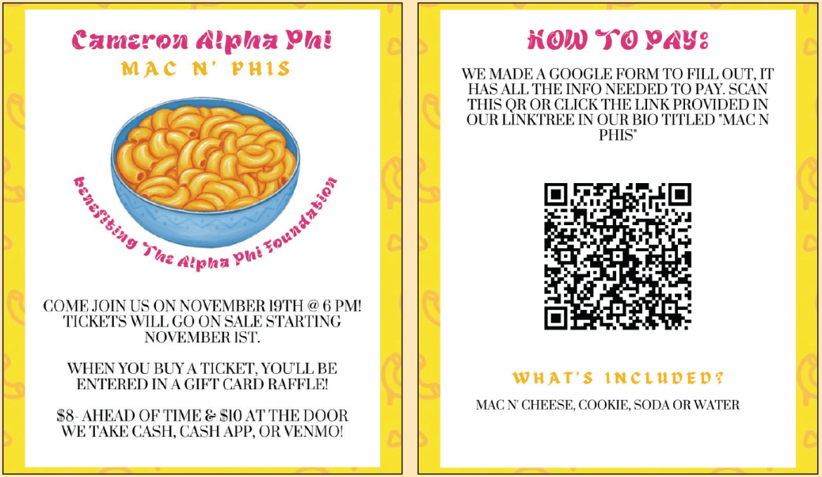 Cameron Alpha Phi: Mac N’ Phis | Aggie Central